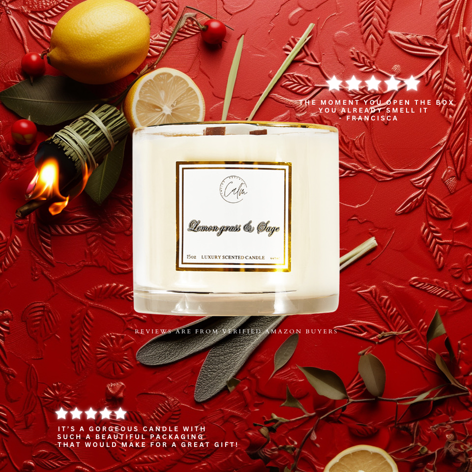 Calm Candles Essential -Eco-Friendly| Soy Wax Candles | Essential Oil